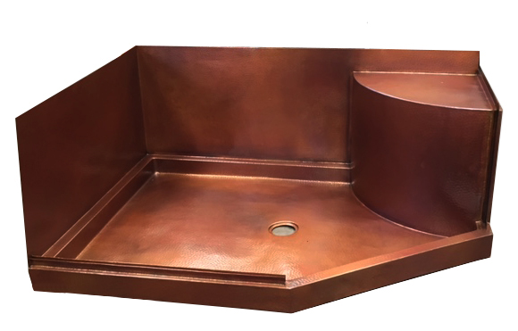 Copper Shower Pans, Custom Build to Any Size - Bath Tubs And More